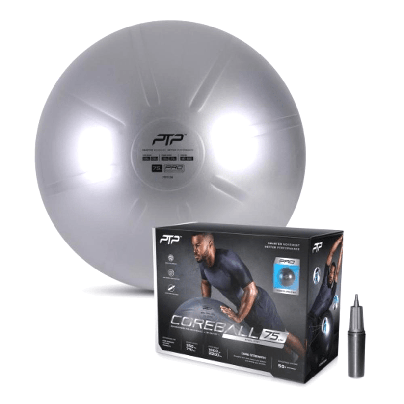PTP Coreball - 75 CM | Steel Grey | Gym and Fitness