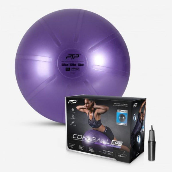 PTP Coreball - 55 CM | Pearl Violet | Gym and Fitness